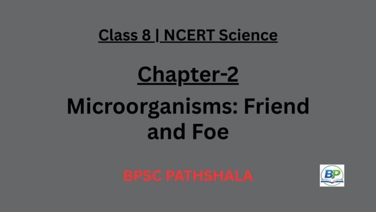 NCERT Class 8 Science Chapter 2 – Microorganisms: Friend and Foe (Notes)