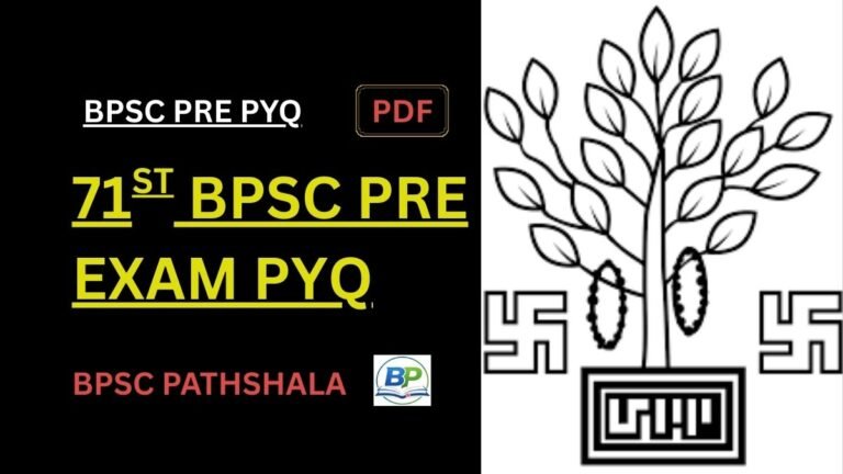 71st BPSC Prelims Previous Year Questions (PDF) | Download PYQ